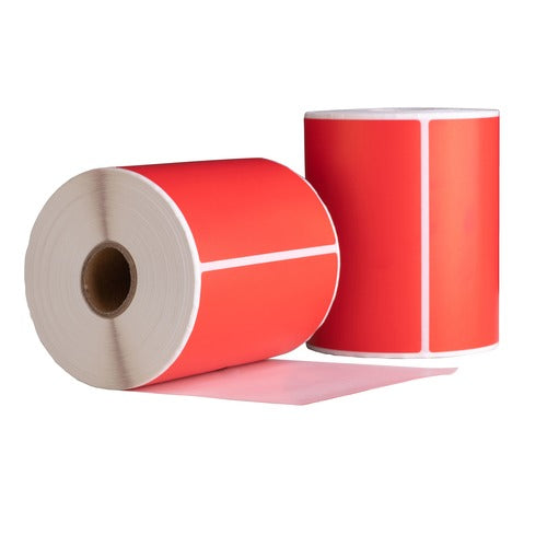 Zebra verzendetiketten rood, 102 x 150 mm, 300 etiketten per rol ...